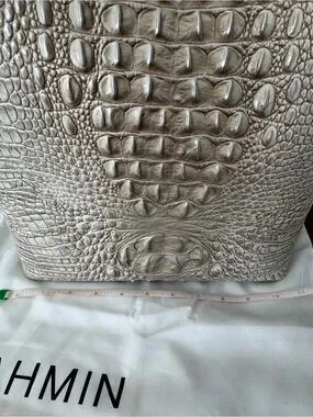 Brahmin | Bags | Brahmin Metallic Silver Crocembossed Tote | Poshmark